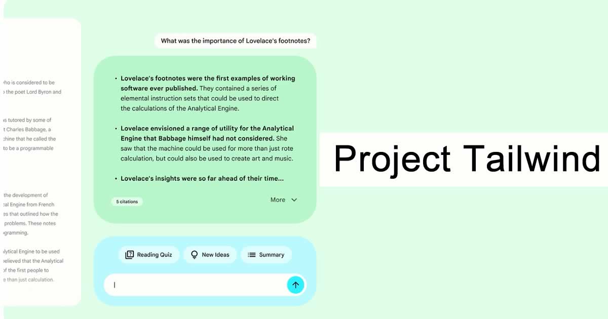 Google Introduces Project Tailwind: The AI-Powered Note-Taking Toolset for Students